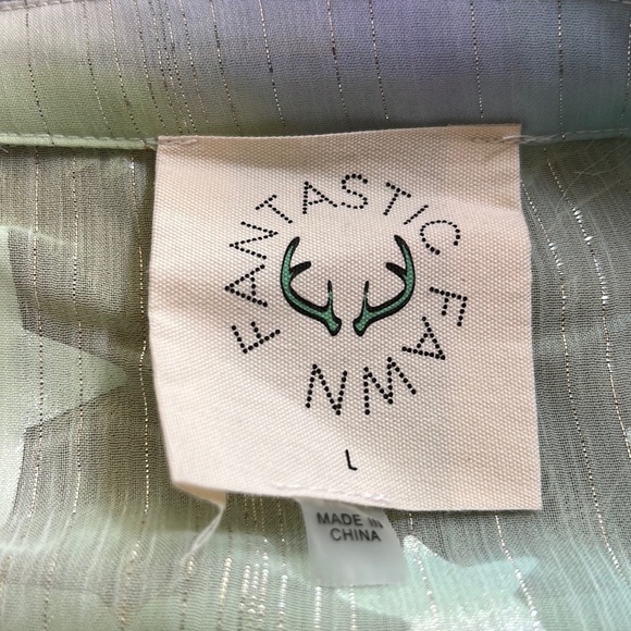 Fantastic Fawn | Tops | Fantastic Fawn Galaxy Pixie Star Top Size Large Sheer Sleeves Lined Top ...